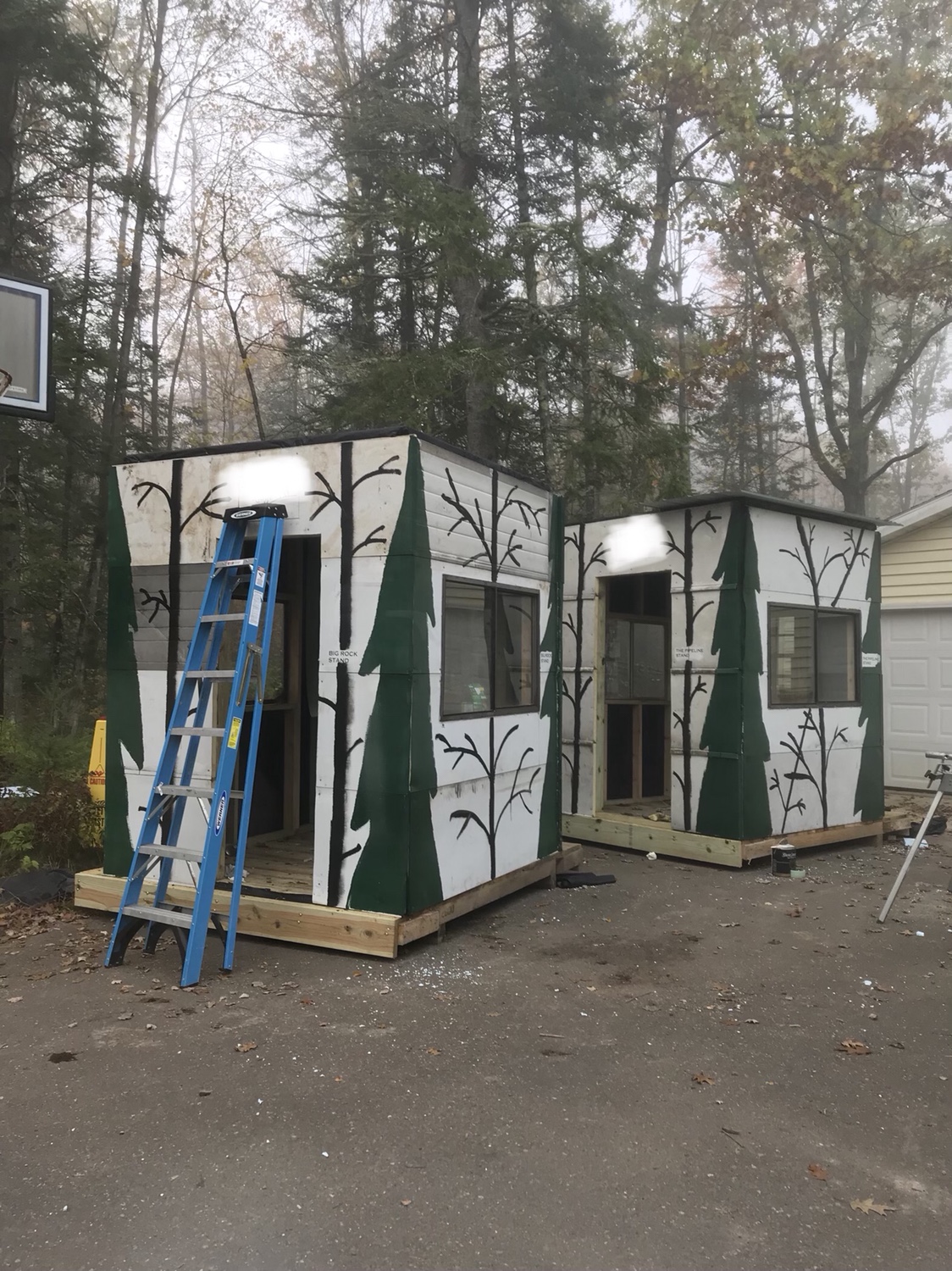 Elevated and Insulated Garage Door blind shack - 6x6 and 8 feet tall ...