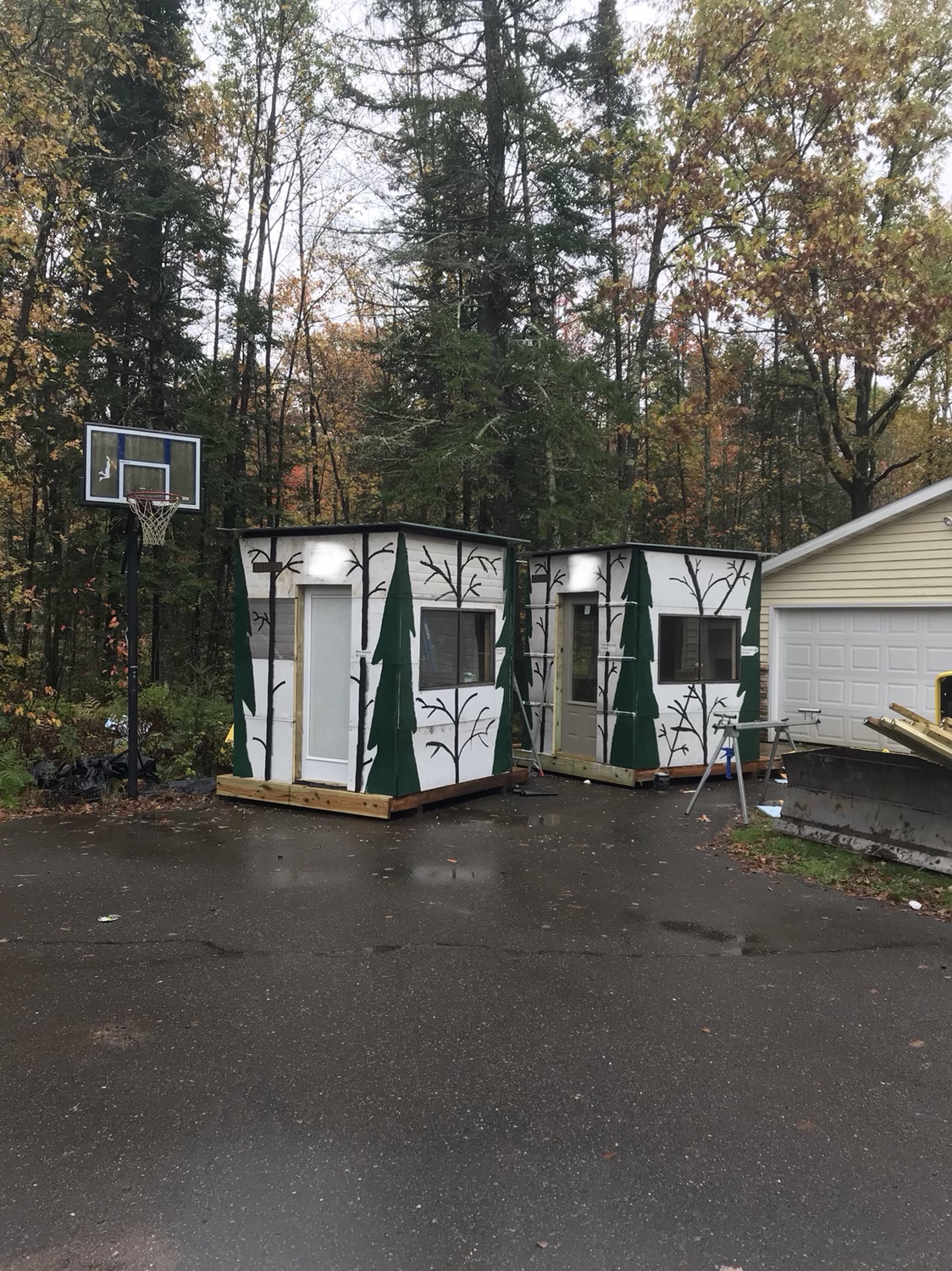 Elevated and Insulated Garage Door blind shack - 6x6 and 8 feet tall ...