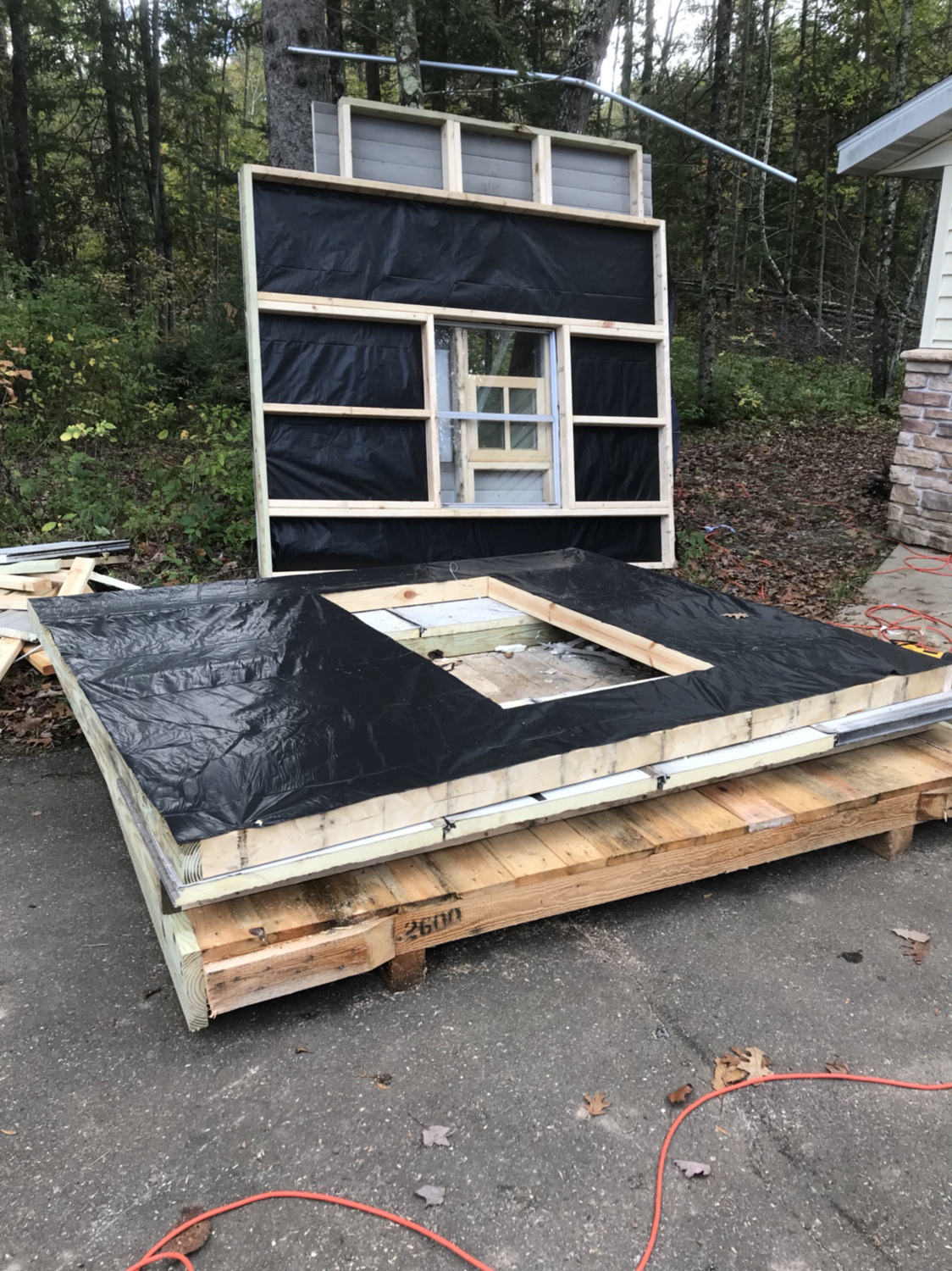 Elevated and Insulated Garage Door blind shack - 6x6 and 8 feet tall ...